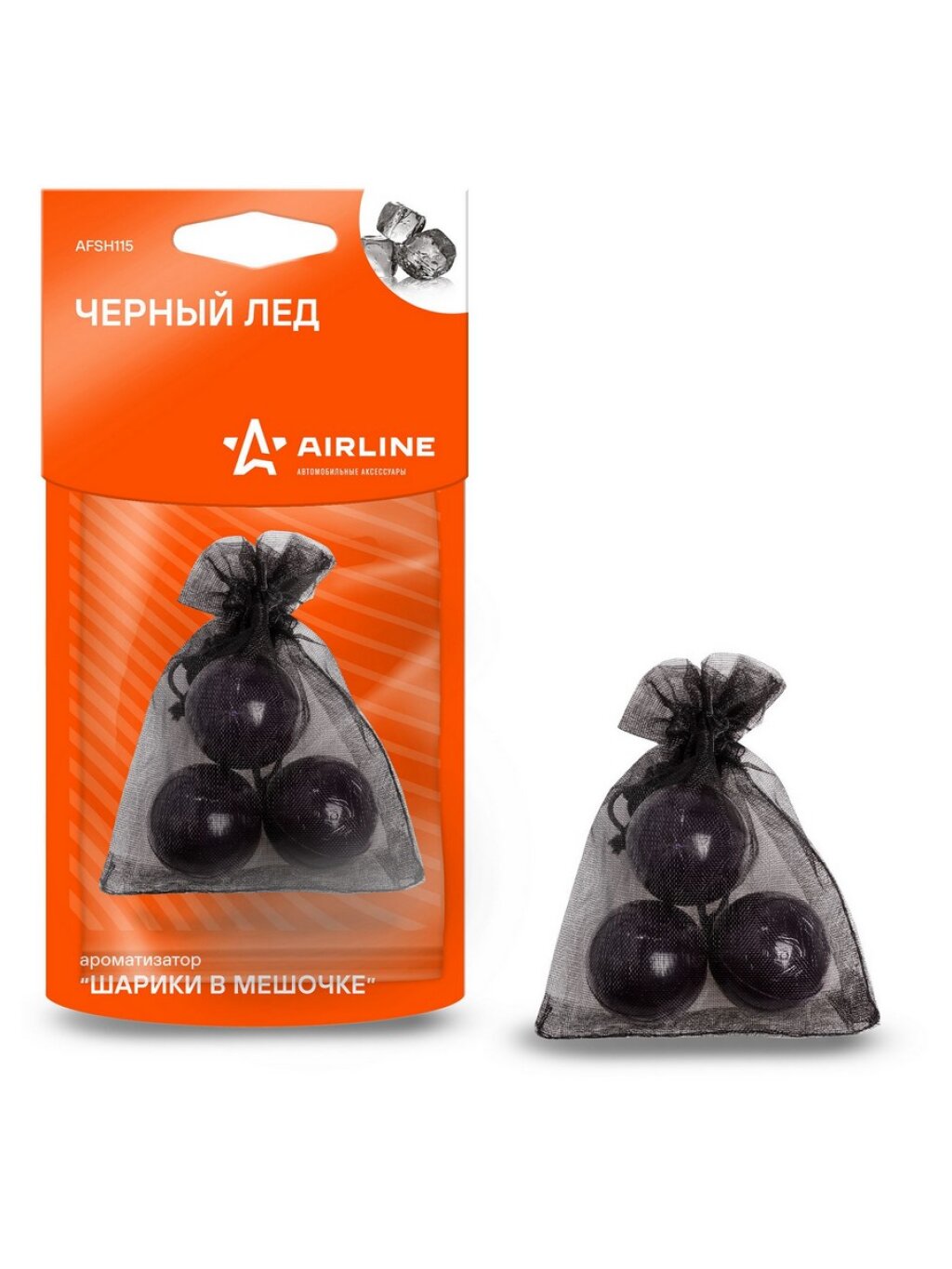Ароматизатор подвесной Airline AFSH115 Black ice/Черный лед