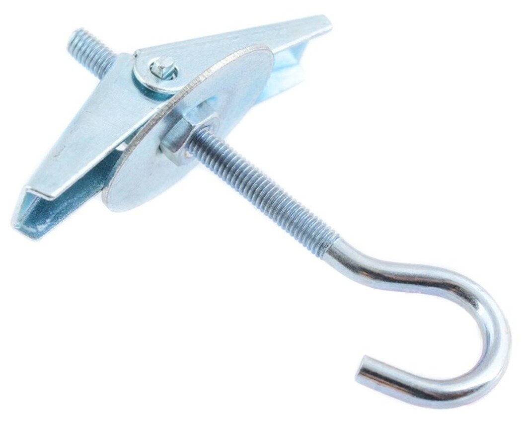 Дюбель Стройбат складной пружинный с крюком, серый, М5, 1шт. / крепеж и фурнитура