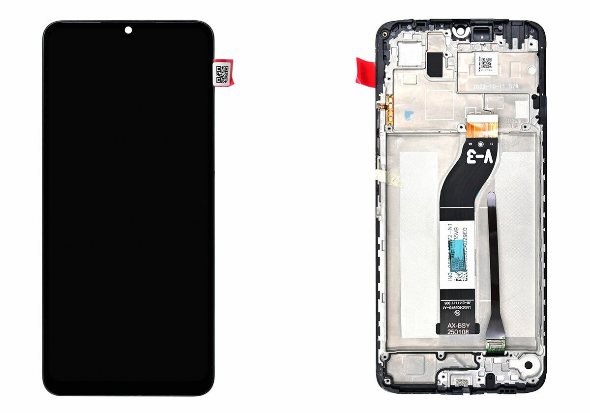 Дисплей для Xiaomi Poco C65 (ver: V-3) (2310FPCA4G, 2310FPCA4I) в рамке (черный) премиум (OR)