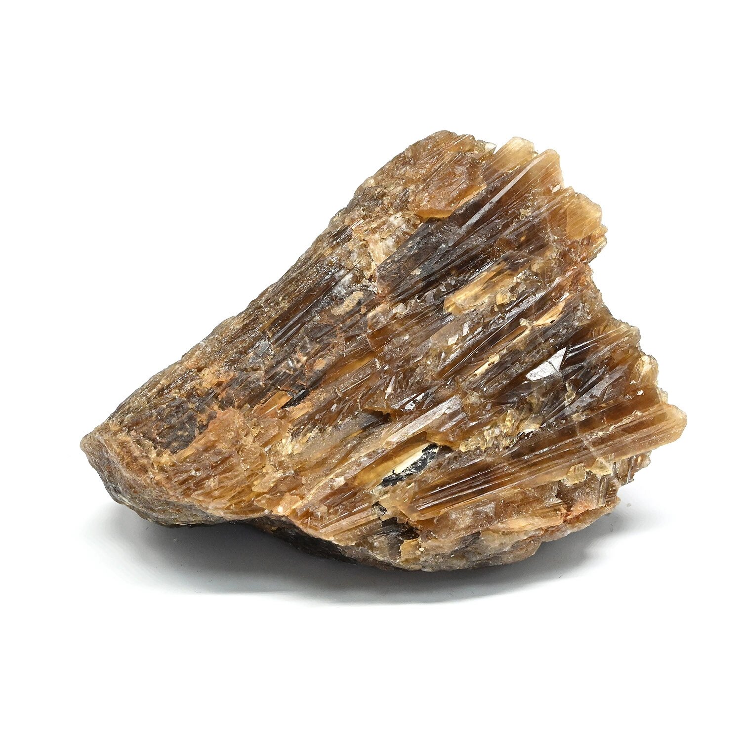 Кальцит янтарный самородный 97*73*45мм, 344г .