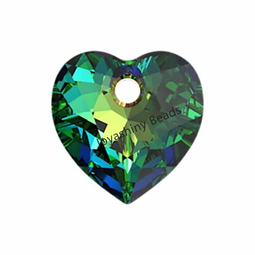 Хрустальный кулон сердце 6432 Изумрудный, 8mm (1 piece), Crystal 001 VM