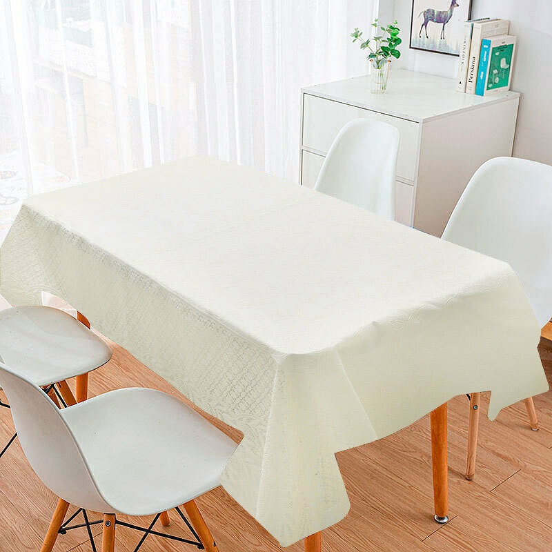 Клеенка ПВХ 137см*20м белая для кухни, прочная и водоотталкивающая