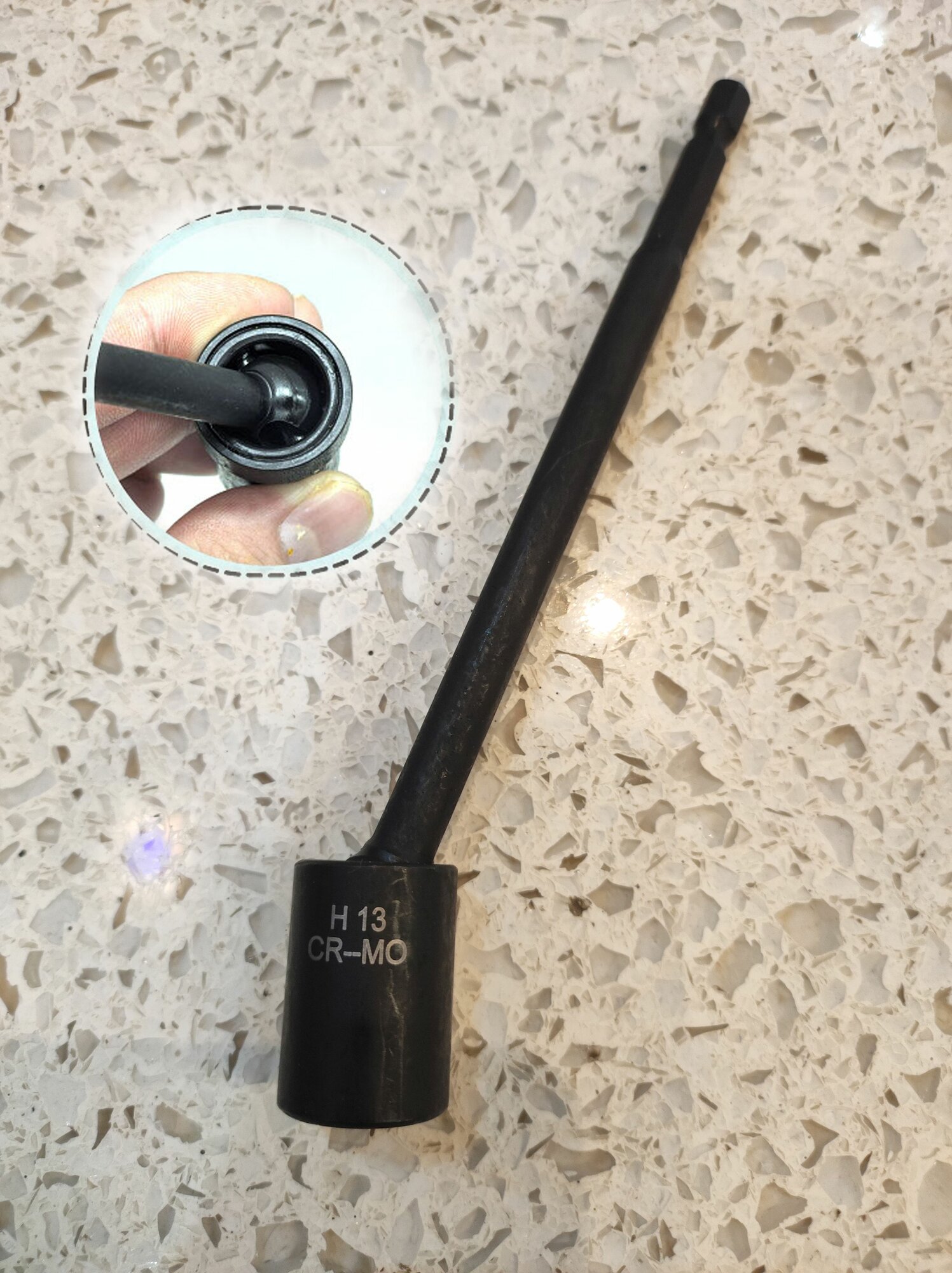 Бита с торцевой головкой 13*152мм, с шарниром, ударная, сталь CrMo, SGS