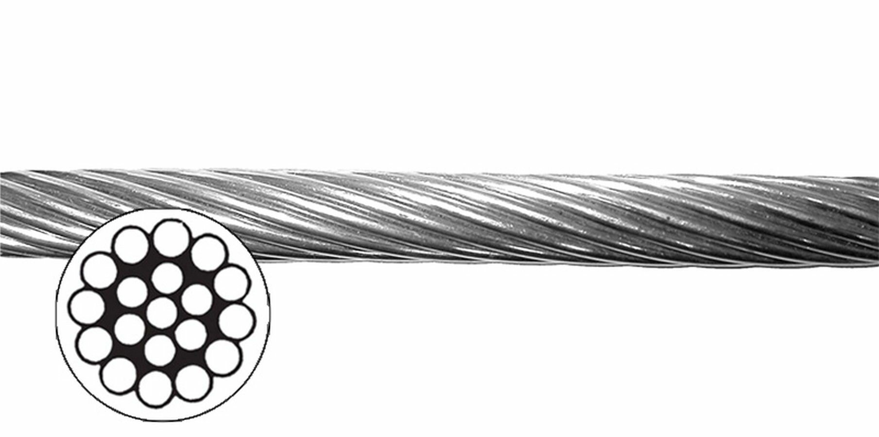 Трос нержавеющий, 1х19, 4 мм (10015674)