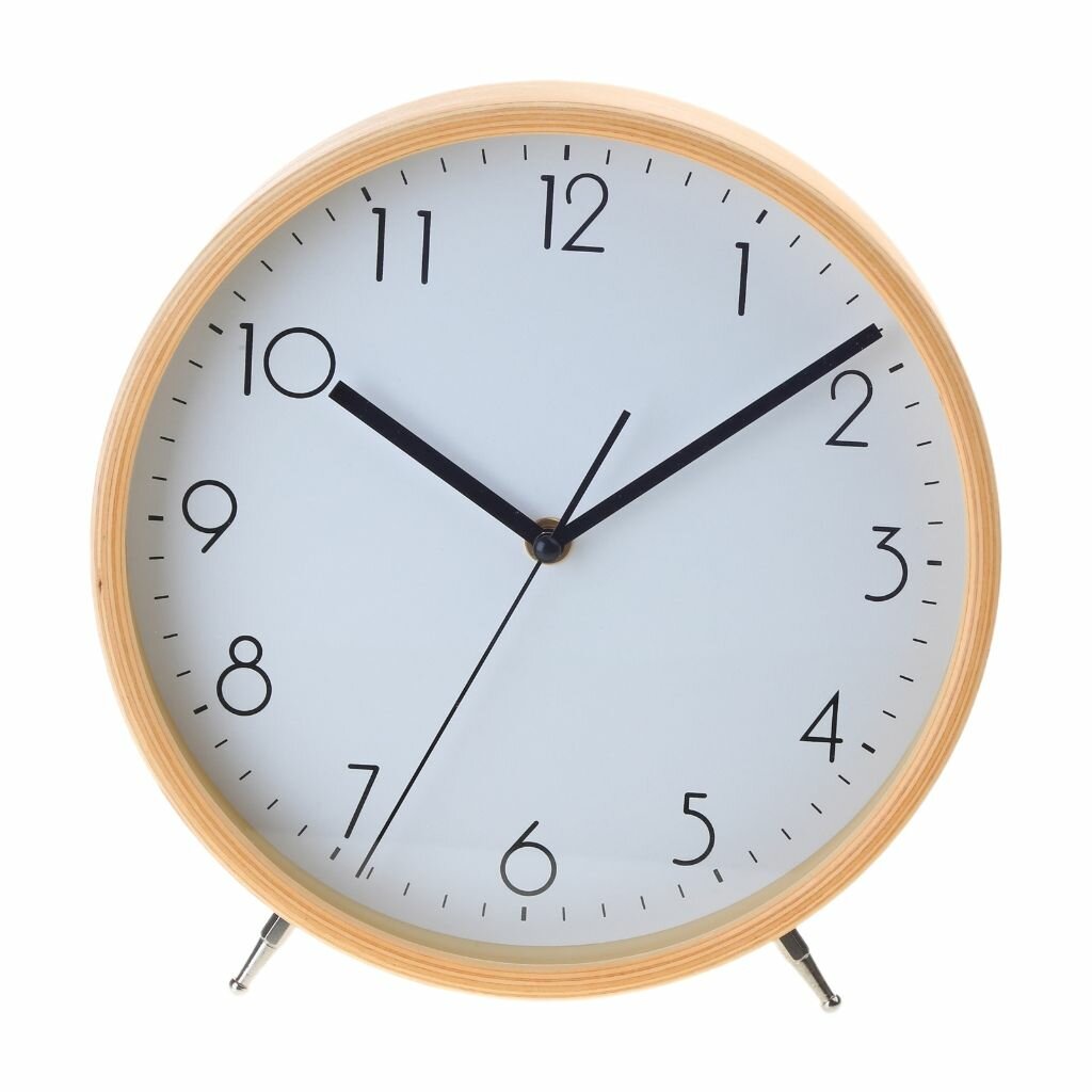 Настольные часы, Деревянные бесшумные настольные часы в европейском стиле-белые