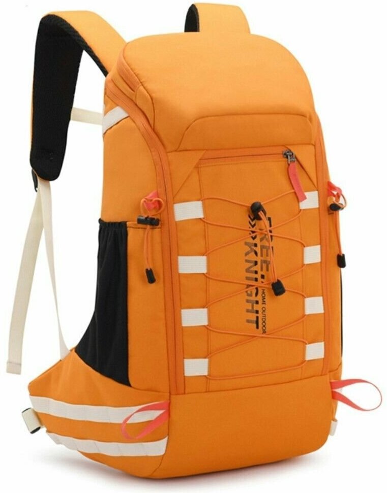 Рюкзак FREE KNIGHT FK0398 40л, с дождевиком, для спорта, путешествий, кемпинга - оранжевый