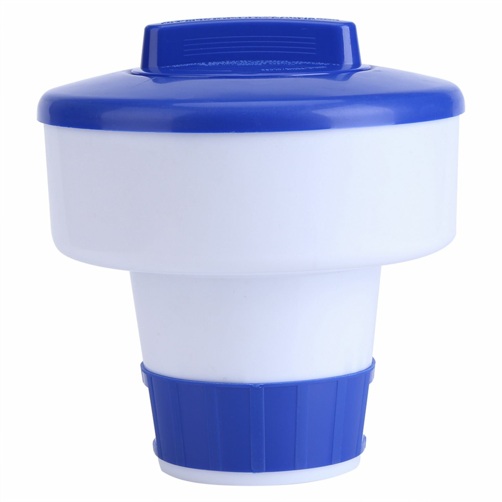 Синий и белый плавающий дозатор химикатов для спа для бассейна, держатель для таблеток хлора и брома, простой в использовании и обслуживании, компактный дизайн