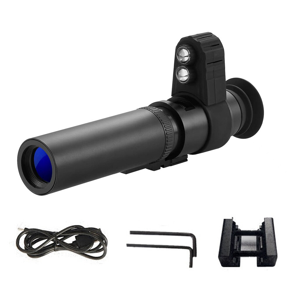 8-24X цифровой монокуляр ночного видения 850 нм инфракрасный прицел для охоты, водонепроницаемый 2,31-дюймовый ЖК-дисплей, компактный вес 12 унций