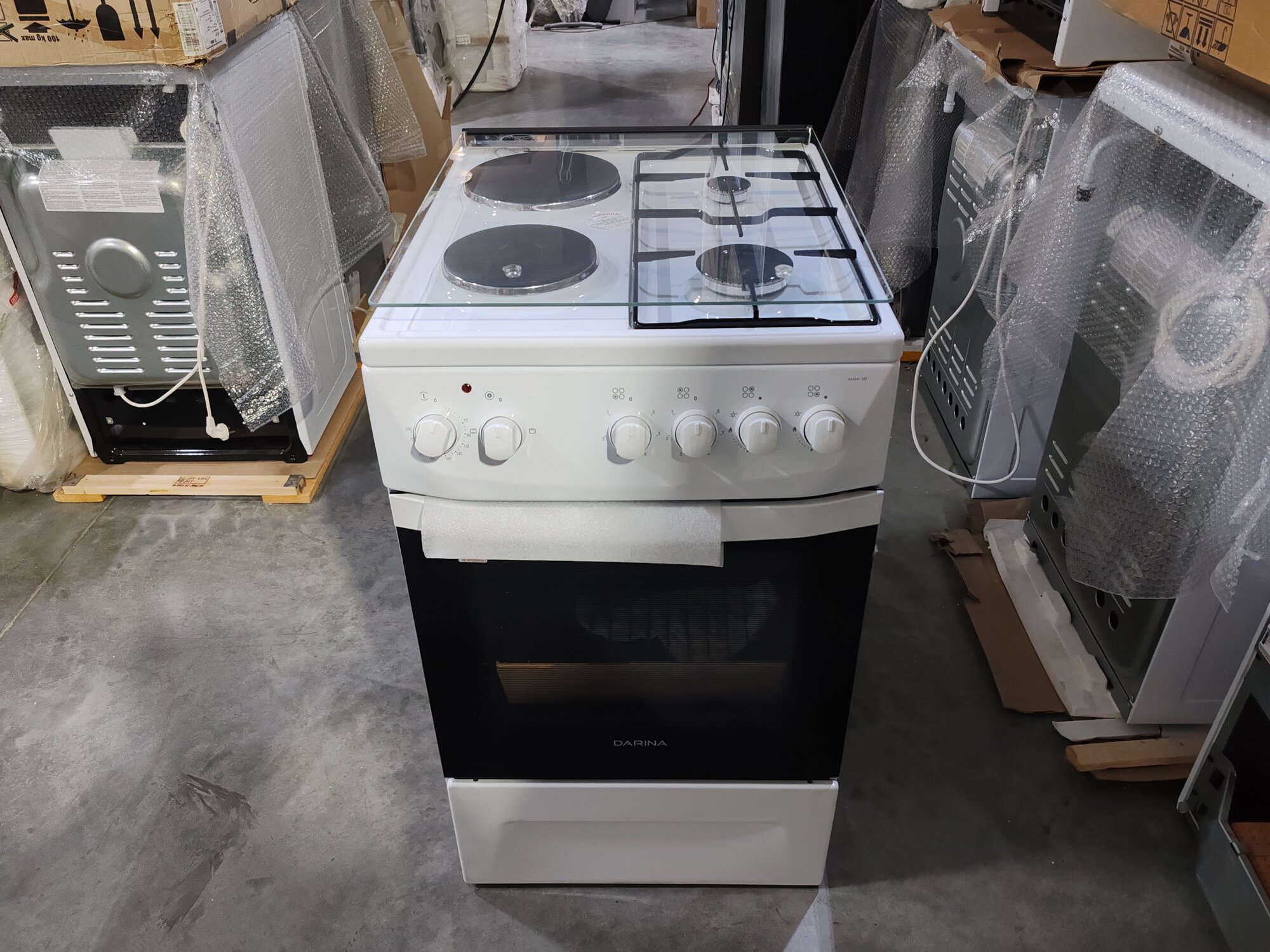 Комбинированная плита DARINA 1D KM241 337 W, белая