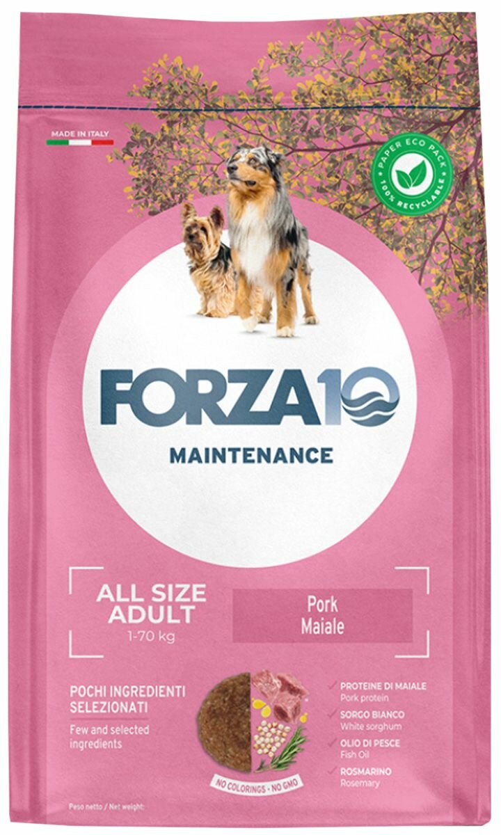Forza10 Maintenance All Size Adult Сухой корм для взрослых собак всех пород, Свинина 12 кг