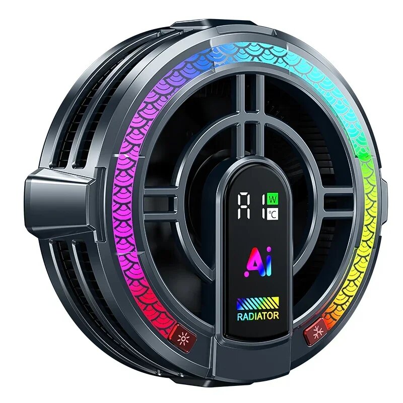 Умный охладитель с искусственным интеллектом для iPad, кулер для игровых планшетов, 4 уровня, регулируемый RGB, магнитная и съемная ручка