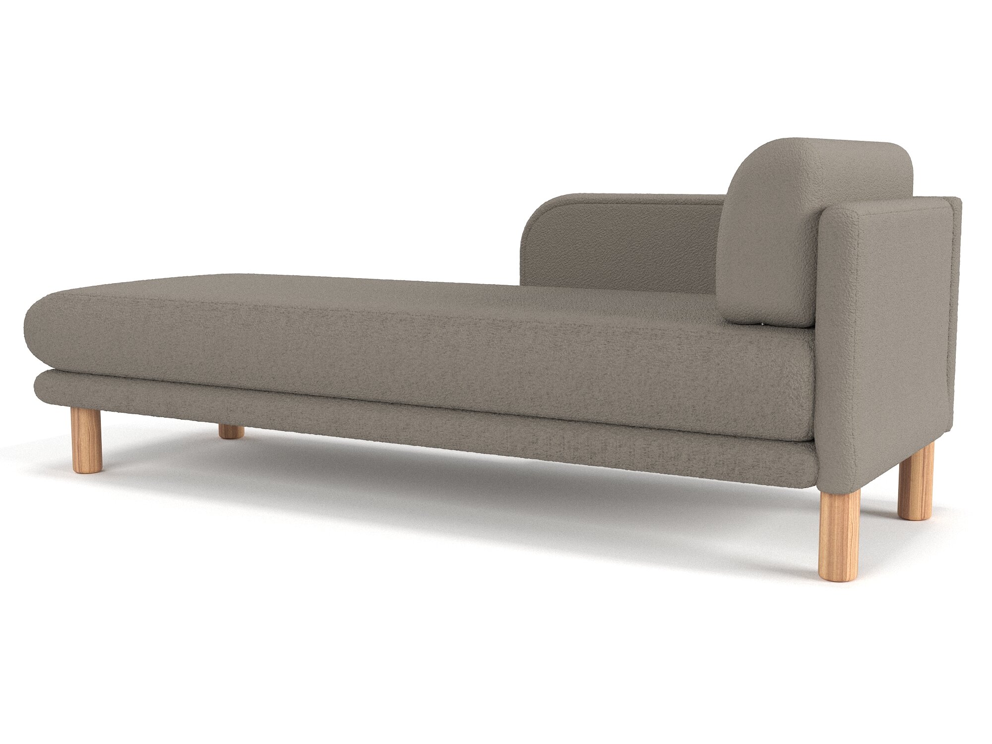 Кушетка Элемент Grey Beige, массив дерева, современный стиль скандинавский лофт, на кухню, в прихожую — фото 1