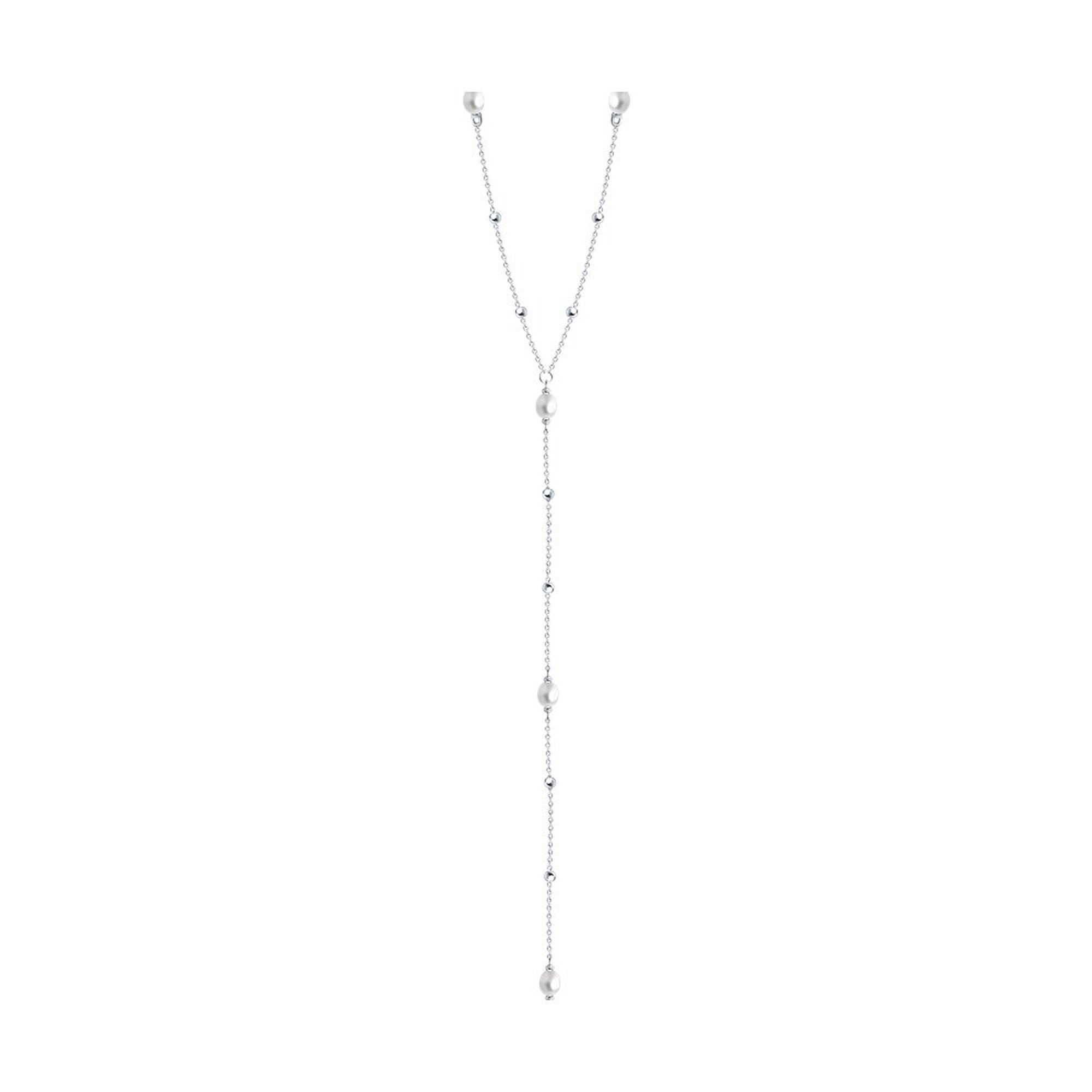 Колье, серебро, 925 проба, родирование, жемчуг