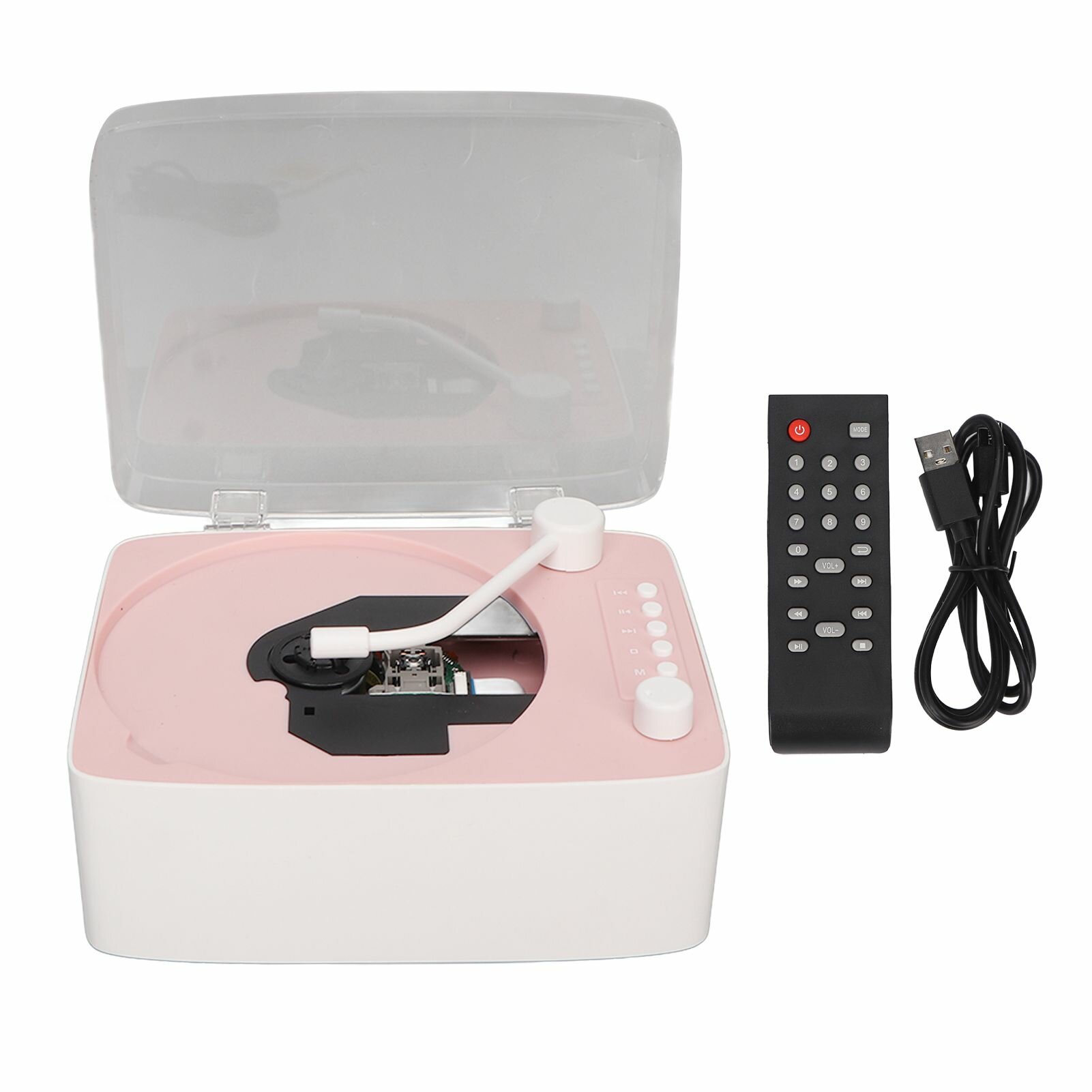 Bluetooth CD-плеер HiFi с AUX/USB, пультом ДУ и пылезащитным чехлом для дома