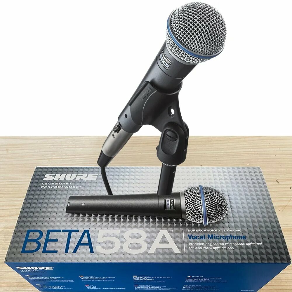 KNOW EASY-Shure Микрофон для живого вокала BETA58A, серый металлик