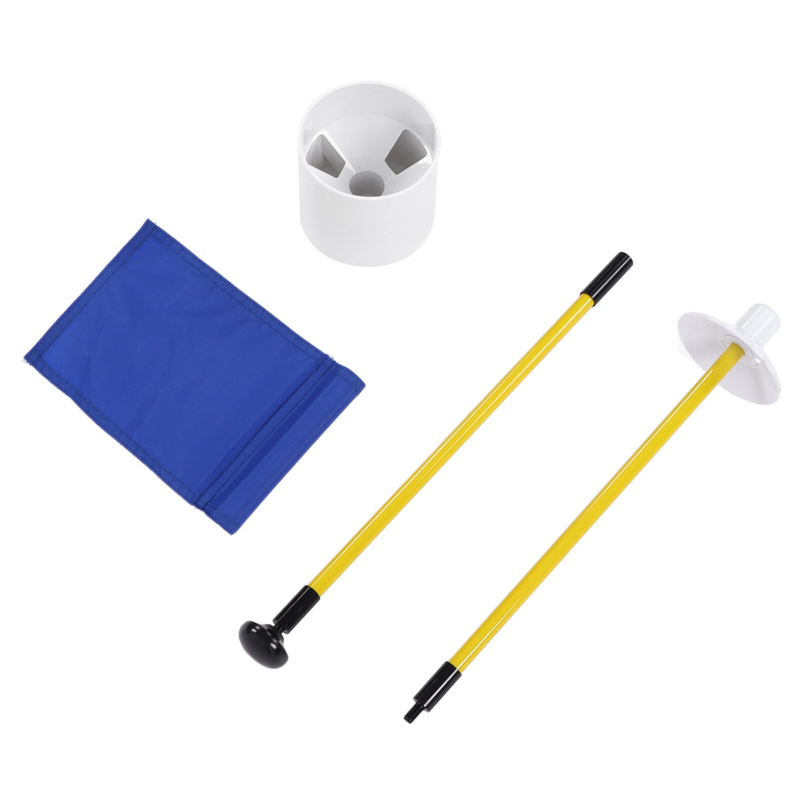 Практика гольфа с лункой для гольфа, чашка для флага, съемная 2-секционная клюшка для гольфа, зеленый флаг, синий