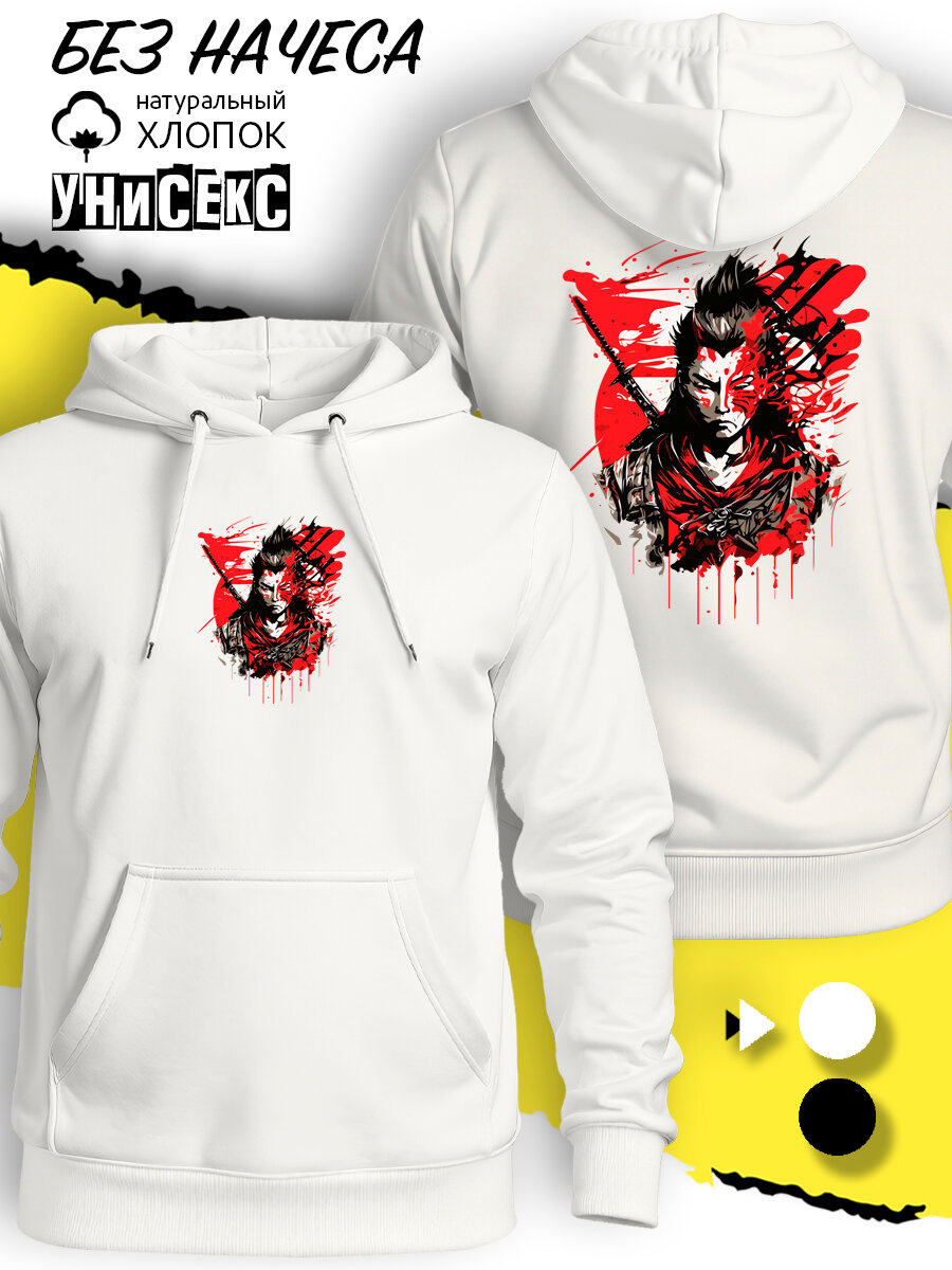 Худи Толстовка свитшот с самураем аниме