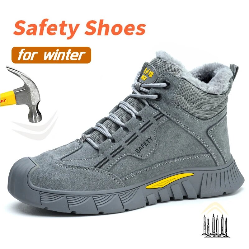 Мужские зимние защитные ботинки Steel Toe Cap 43, C-16HuiMian