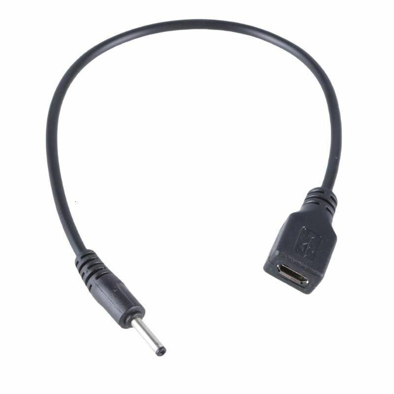 USB -USB Женский до 2,5x0,7 мм мужского удлинительного кабеля, Черный