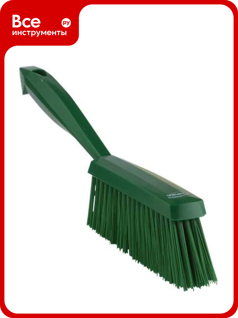 Ручная щетка Vikan 330 мм, средний ворс, зеленый цвет 45892, для уборки частиц среднего размера