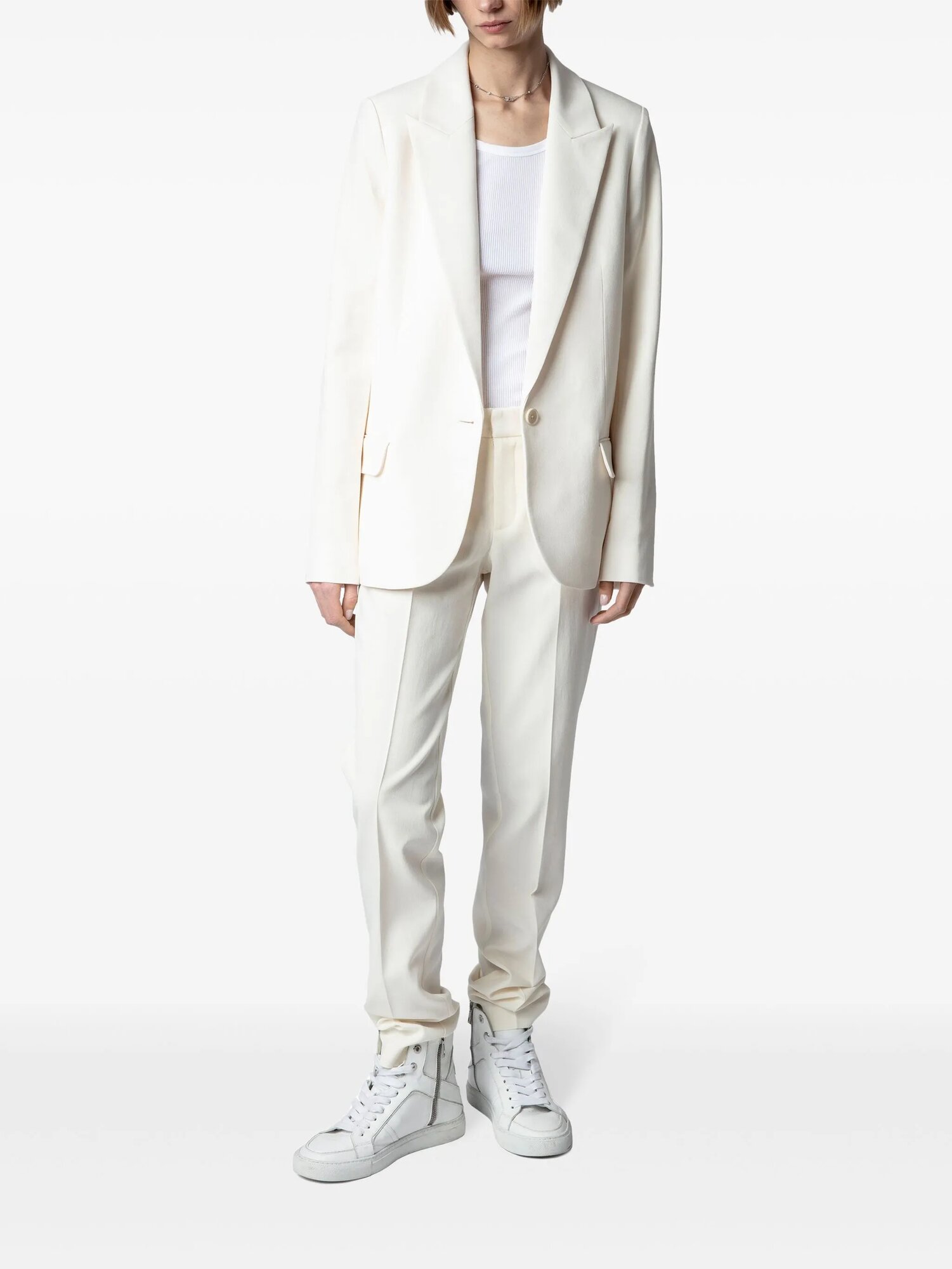Брюки ZADIG & VOLTAIRE Prune, размер 42, бежевый/белый — фото 1
