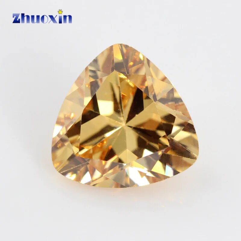 Многоцветные кубические цирконии Excellent Heart 5A 7x7mm 50pcs, Champagne