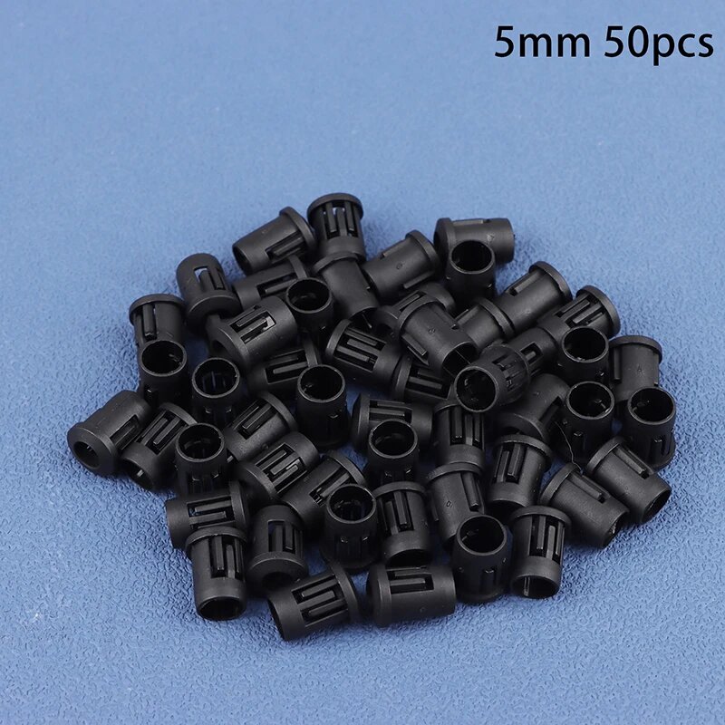50 шт, 5 мм, светодиодный держатель, цоколь, зажим, рамка, цоколь, светоизлучающий диод, цоколь лампы, черный пластиковый чехол для дисплея, чехол для чашки