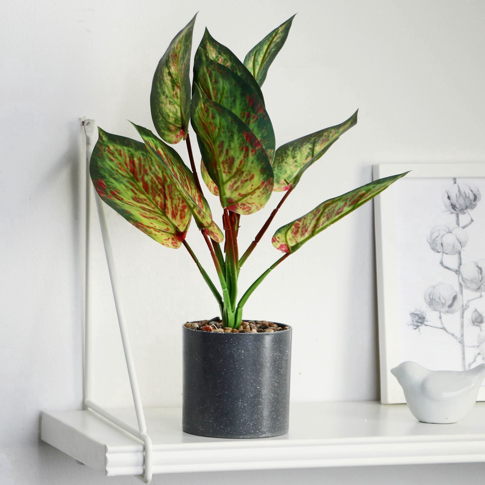 Искусственный цветок в горшке «Аглаонема крит», 9×26 см