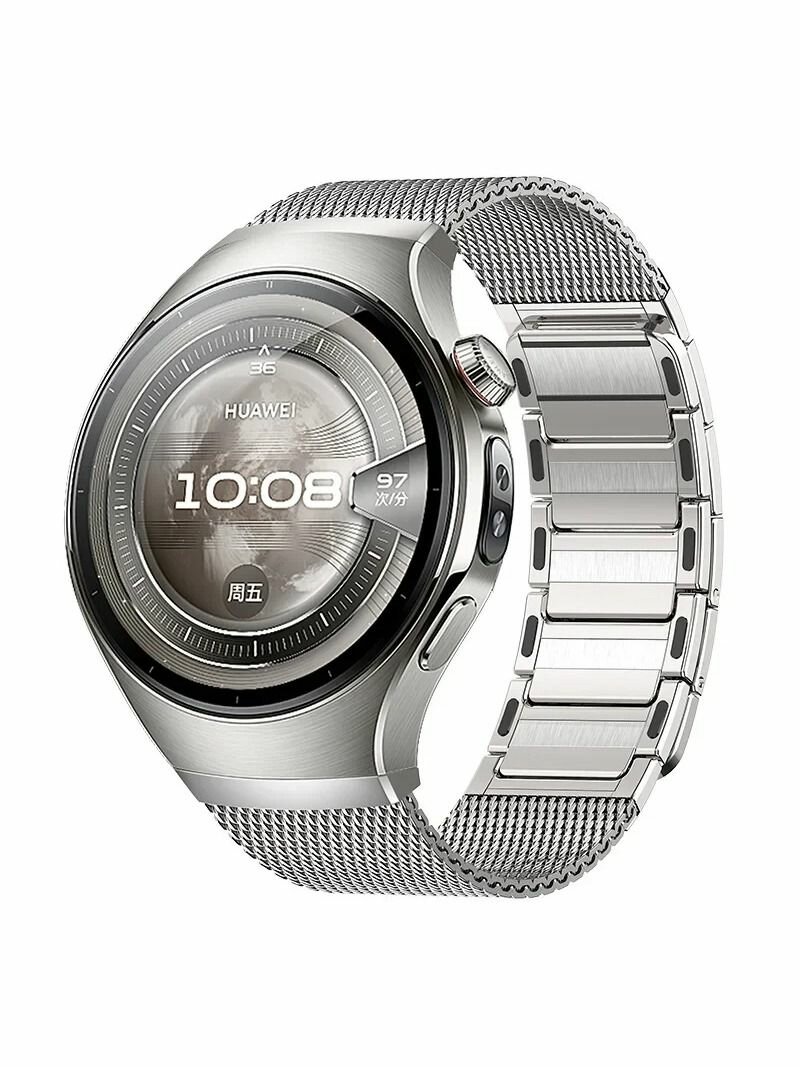 Ремень из нержавеющей стали для Huawei Watch 5 46 мм без пробелов Миланская металлическая лента для Huawei Watch 5 46 мм Business Magnetic Buckle Band