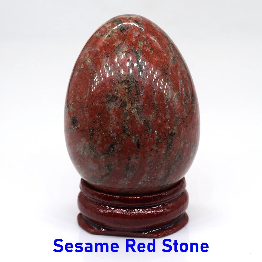 Йони яйцо из амазонита/аметиста/черного обсидиана/камня крови/синего Sesame Red Stone