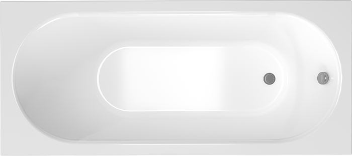 Акриловая ванна Timo Roha 1370 130x70 см, пристенная, белая, с каркасом