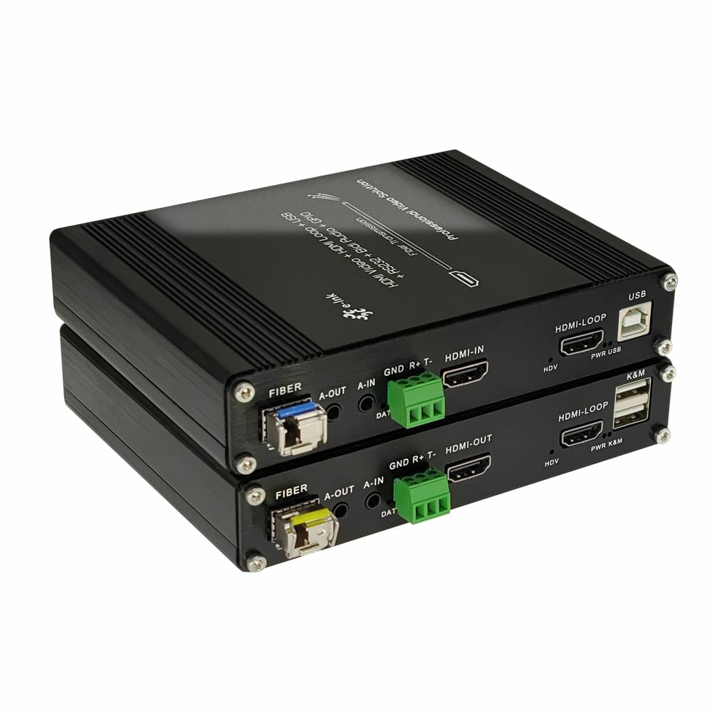 Волоконно-оптический удлинитель HDMI RS232 Bidi Stereo Audio 1080P