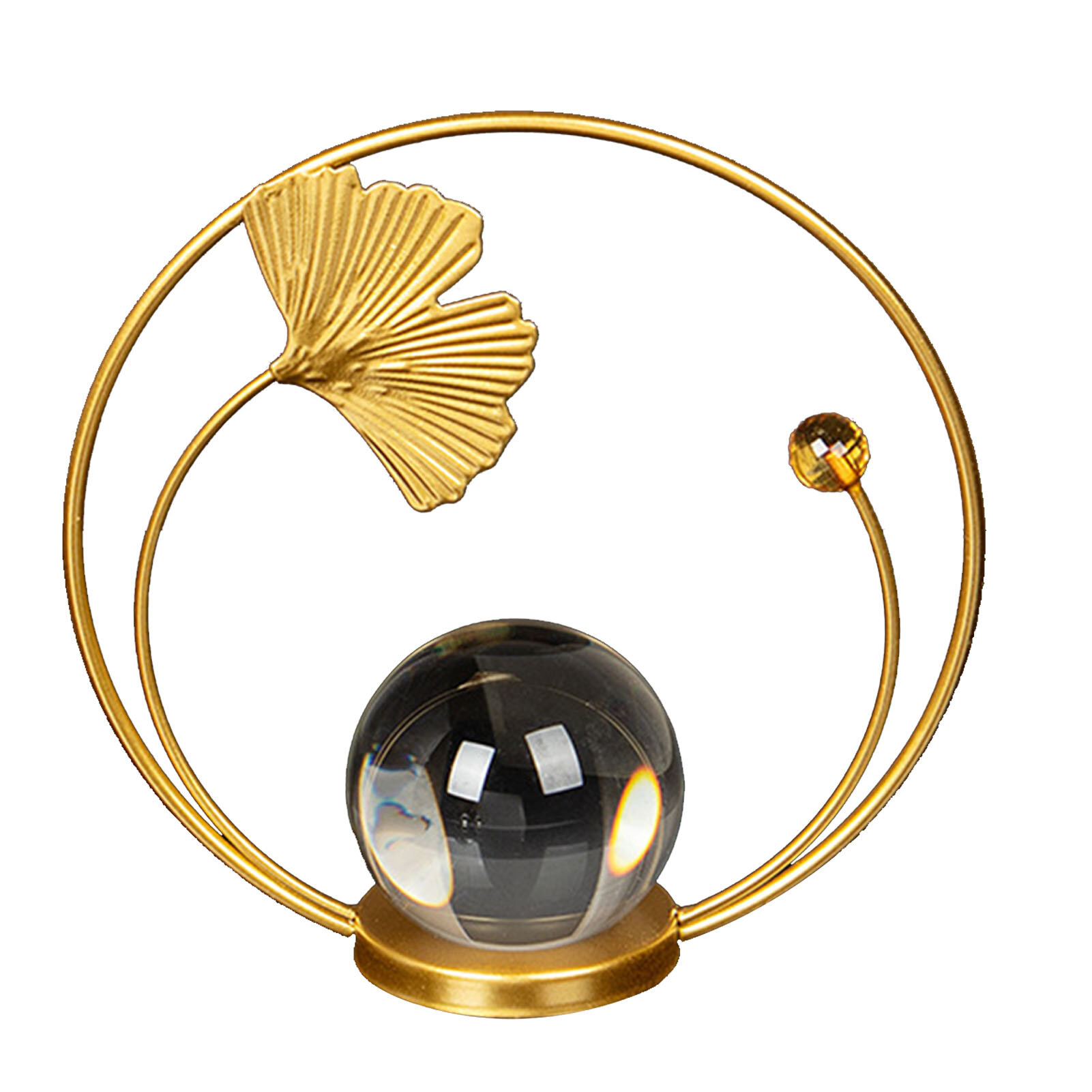 Украшение для стола в прихожей, винный шкаф, декор стола, европейский стиль, декоративная скульптура, домашнее искусство из металла, лист гинкго