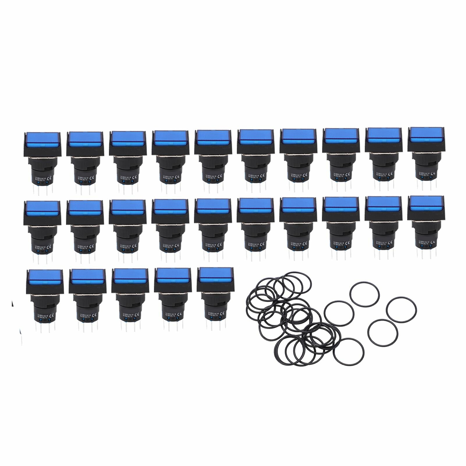 Мгновенная кнопка переключения с самозапиранием для электродвигателей, переменного и постоянного тока 24В, встроенный индикатор света, долгий срок службы