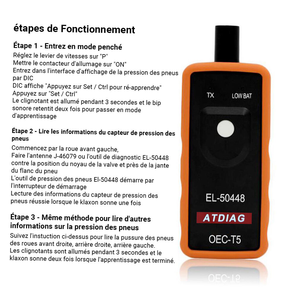 Инструмент активации датчика контроля давления в шинах EL-50448 OEC-T5