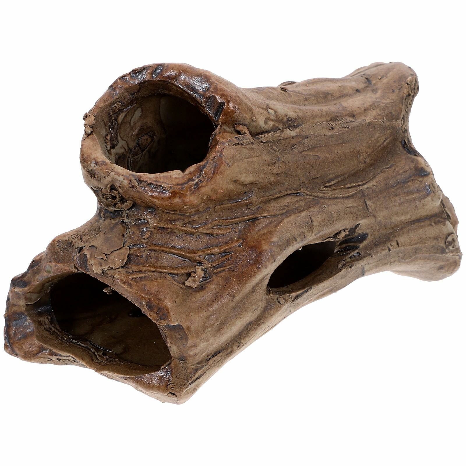 Креативный Домик Из Керамики Для Рептилий И Рыб В Forme Старого Дерева 13.5*7 Cm