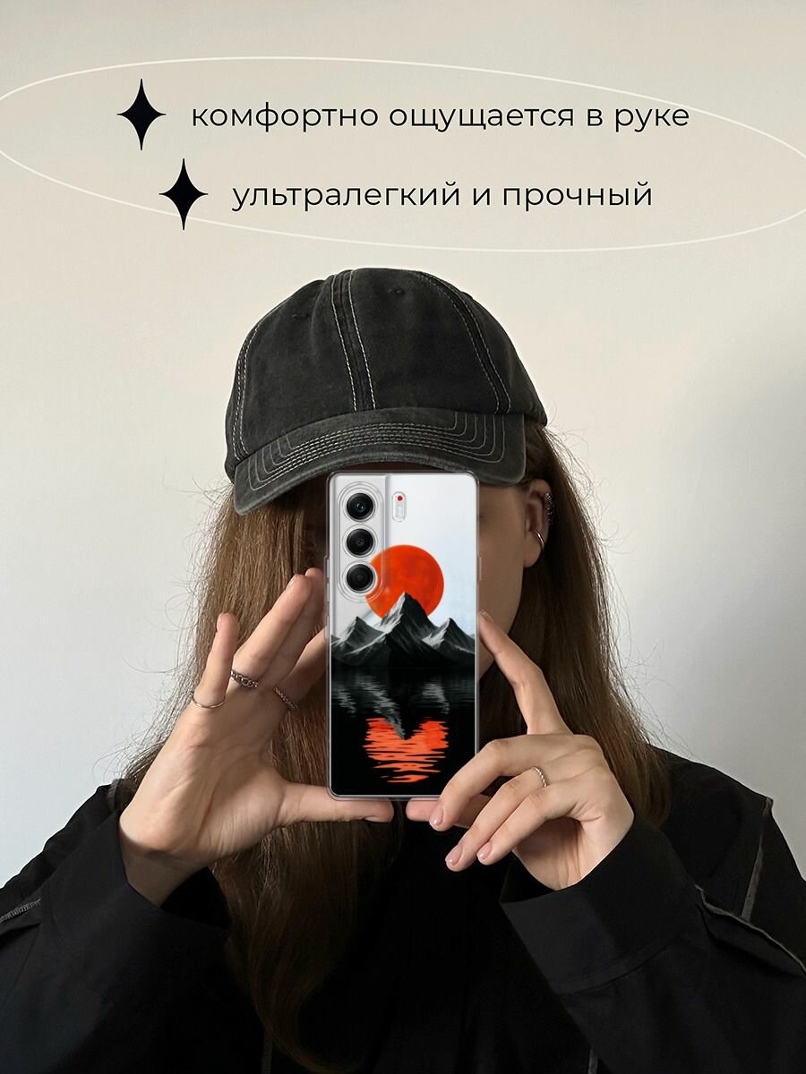 Силиконовый чехол на Tecno Camon 40 Pro 5G / Текно Камон 40 Про 5G с принтом Черная гора 3 — фото 1
