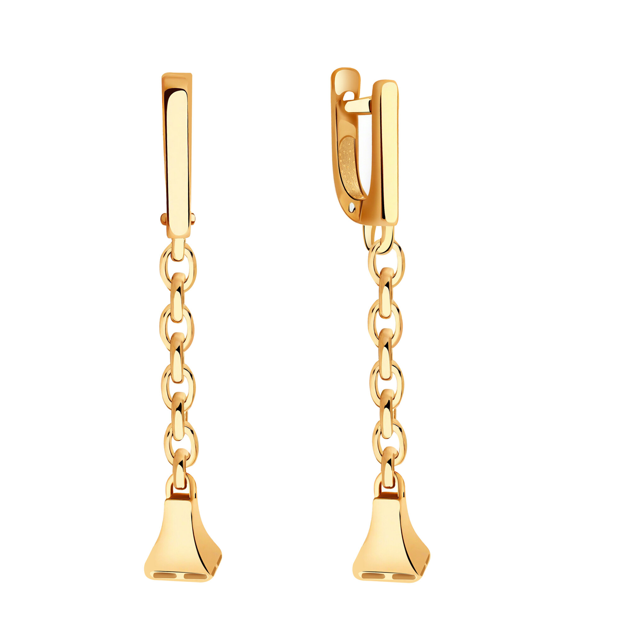 Серьги Diamant online, красное золото, 585 проба