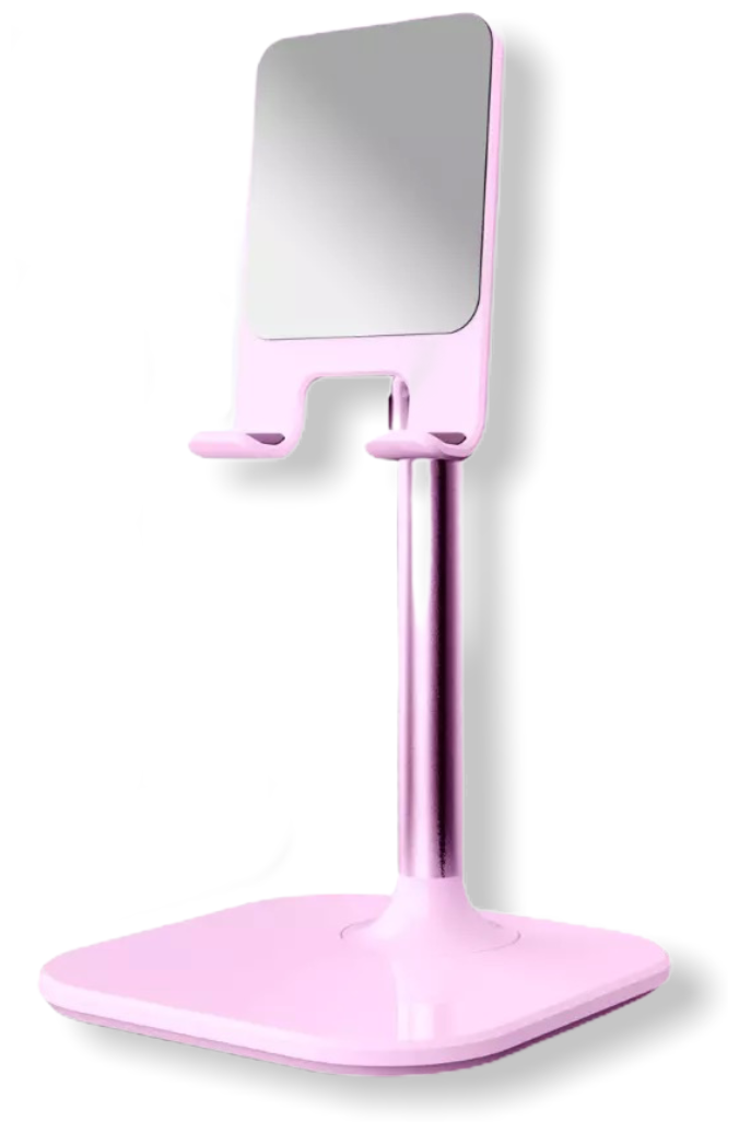 Подставка держатель MyPads A160-069 на стол для телефонов и планшетов поворотная металлическая розовая