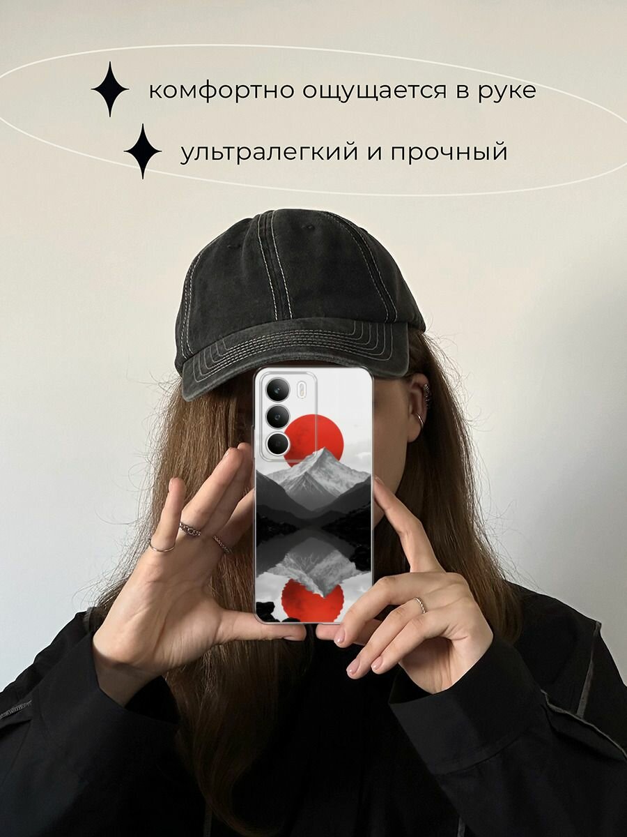 Силиконовый чехол на Realme C71/P3 Lite 4G / Реалми С71/P3 Лайт 4G с принтом Белая гора — фото 1