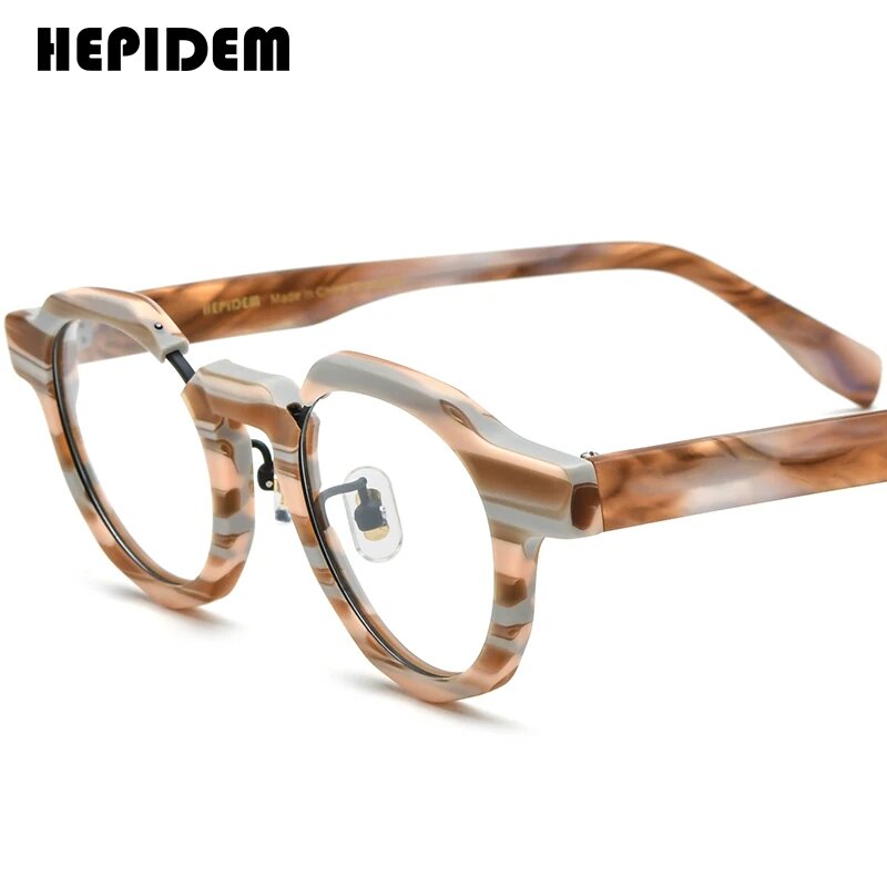 FONEX HEPIDEM Оправа для очков круглые 9378 Matte Brown, Коричневый