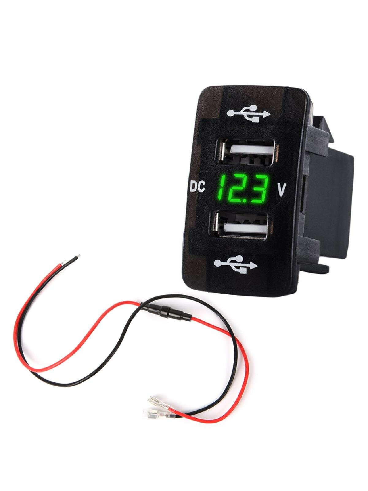 Быстрое автомобильное зарядное устройство 12/24 В, двойной USB-адаптер, розетка для зарядки, Крепление на панели