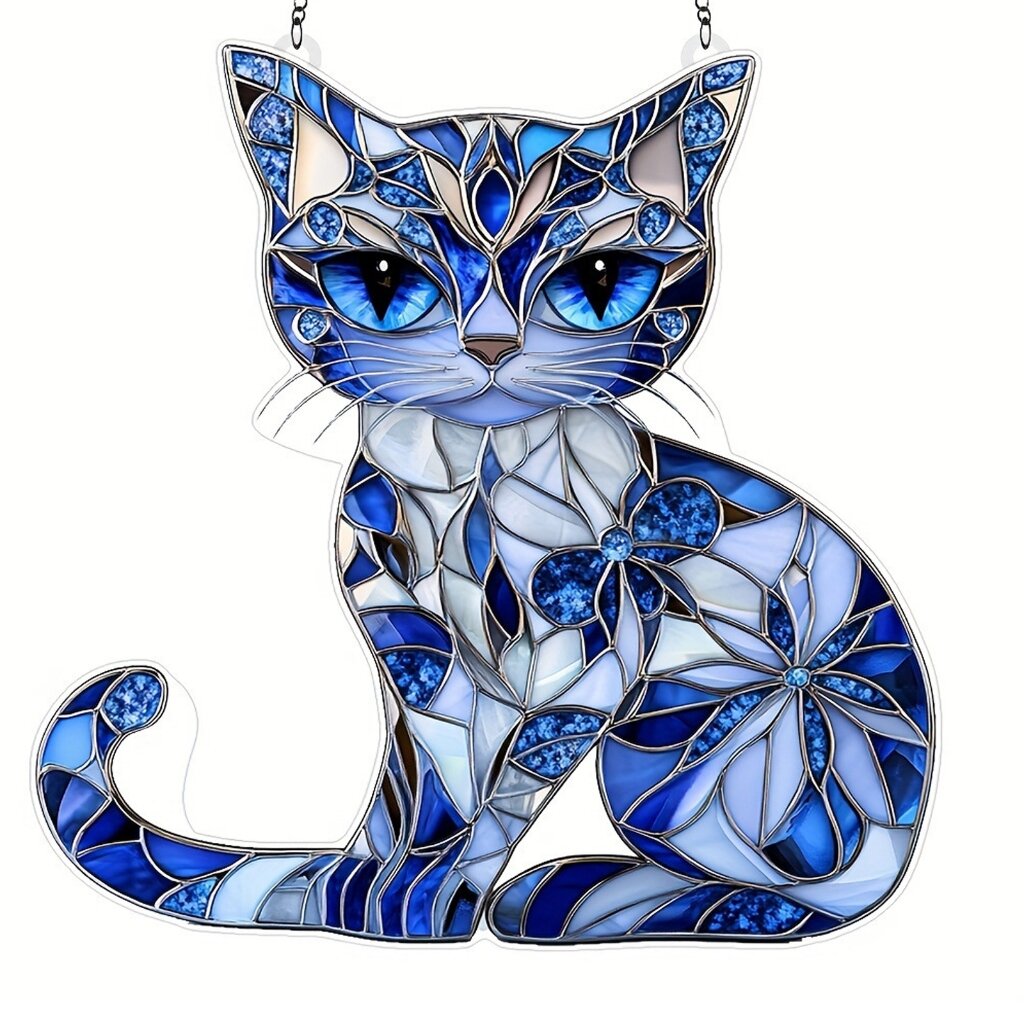 Светоотражающий Акриловый орнамент в Виде Скульптуры Котенка, Миниатюрная акриловая подвеска в виде Котенка