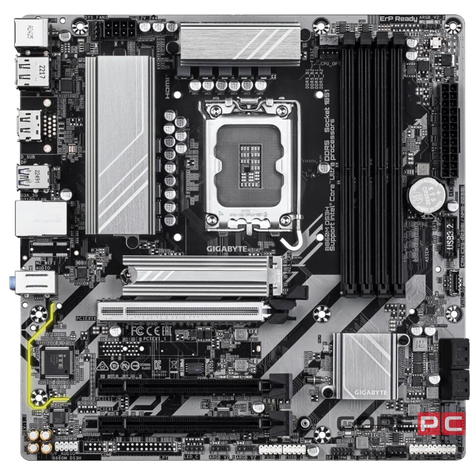Материнская плата для компьютера Gigabyte B860M DS3H, черный