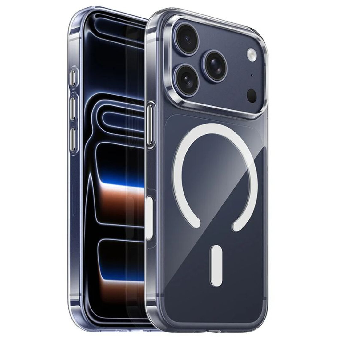 Чехол для iPhone 17 Pro, PC+TPU, Магнитный (MagSafe), AS4, HOCO, прозрачный