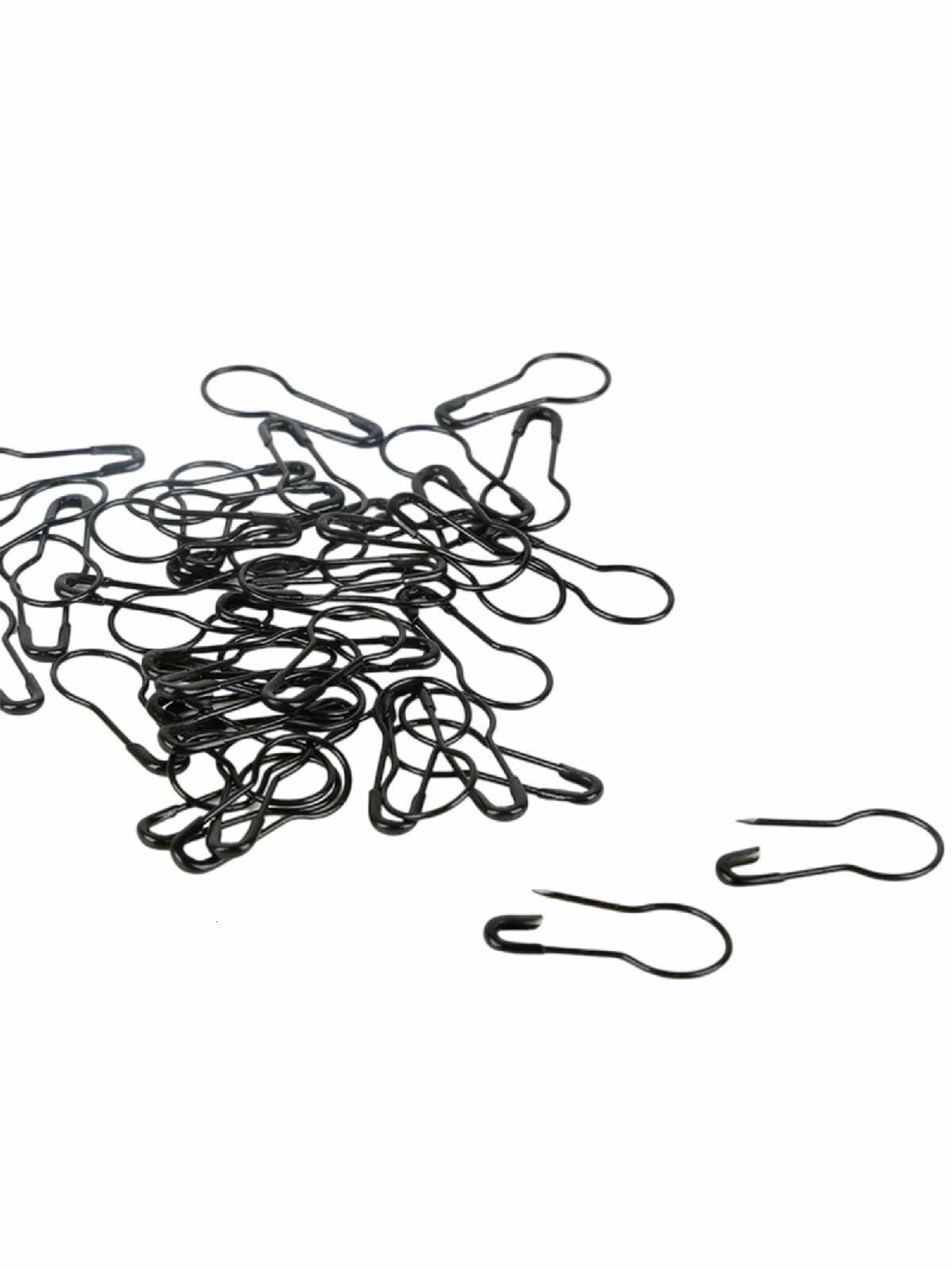 100 шт. Разноцветные безопасные булавки для маркировки вязания, Черный