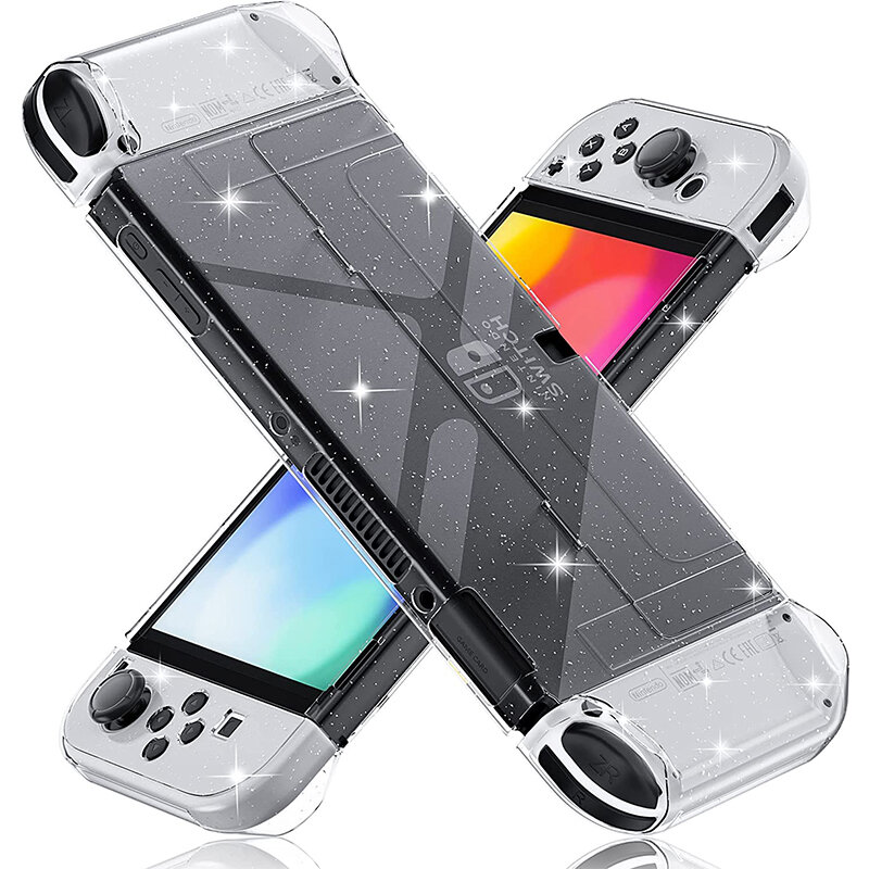 Блестящий чехол, совместимый с Nintendo Switch OLED Model 2021 для Switch OLED чехол для консоли