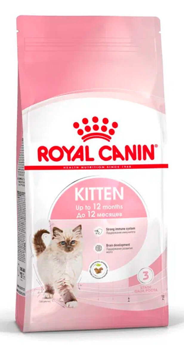 Корм сухой Royal Canin Kitten для котят период второй фазы роста сбалансированный, 4 кг