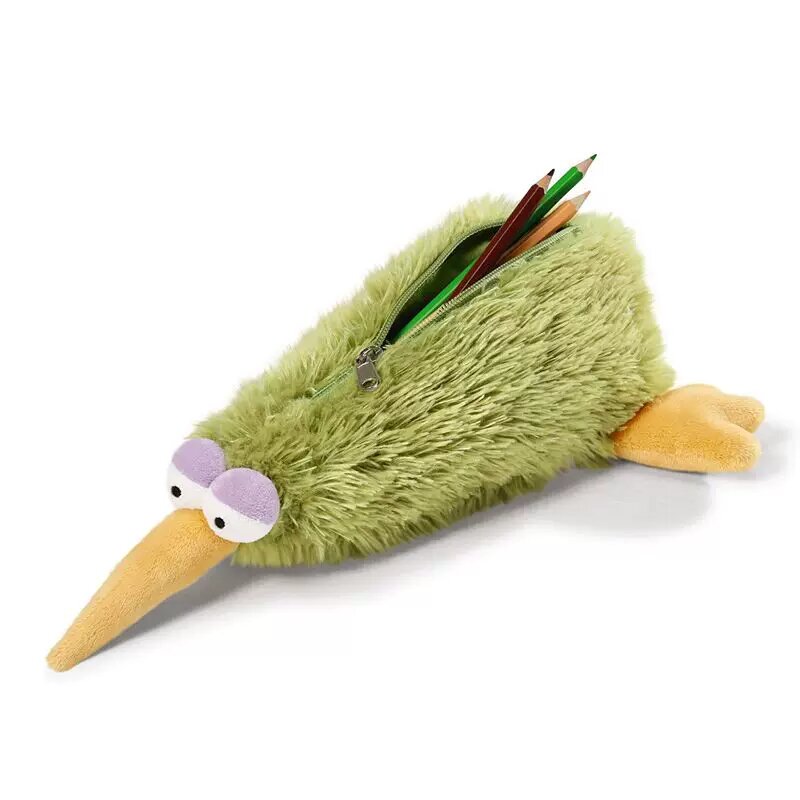 Мягкая игрушка-подушка NICI в виде киви, плюшевая кукла, подвеска, плед, пенал, птичка-киви Пенал Kiwi 30см