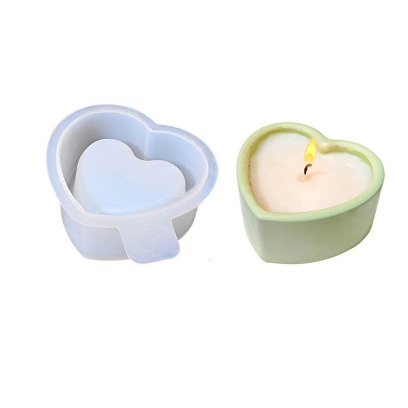 Силиконовая форма в виде сердца для свечей, Правильная форма сердца